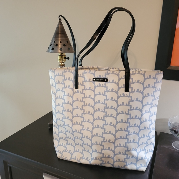 kate spade | Bags | Kate Spade Arctic Friends Polar Bear Print Tote Bag ...